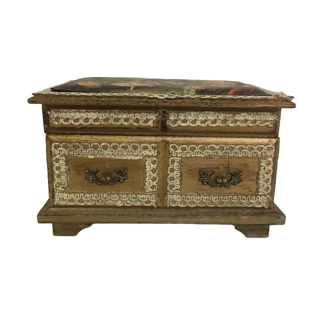 Vintage PRESTIGE Japan Jewelry Box With Renaissance Scene on - Etsy