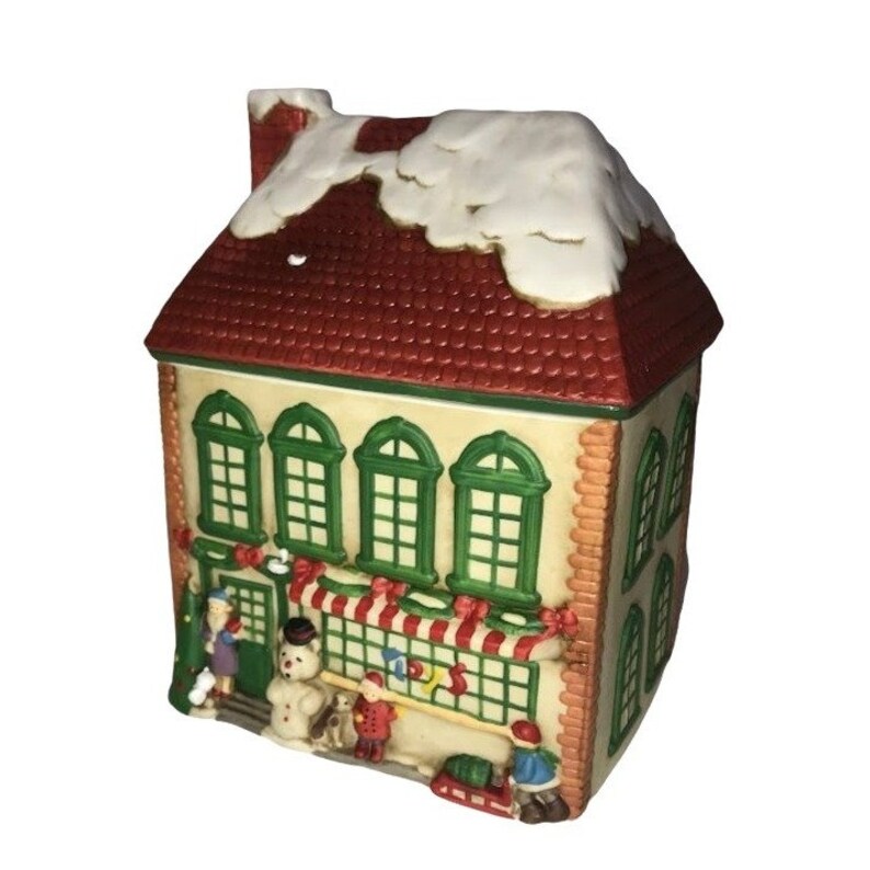Christmas TOY STORE Cookie Jar Fun Festive Holiday Kitchen Decor ...