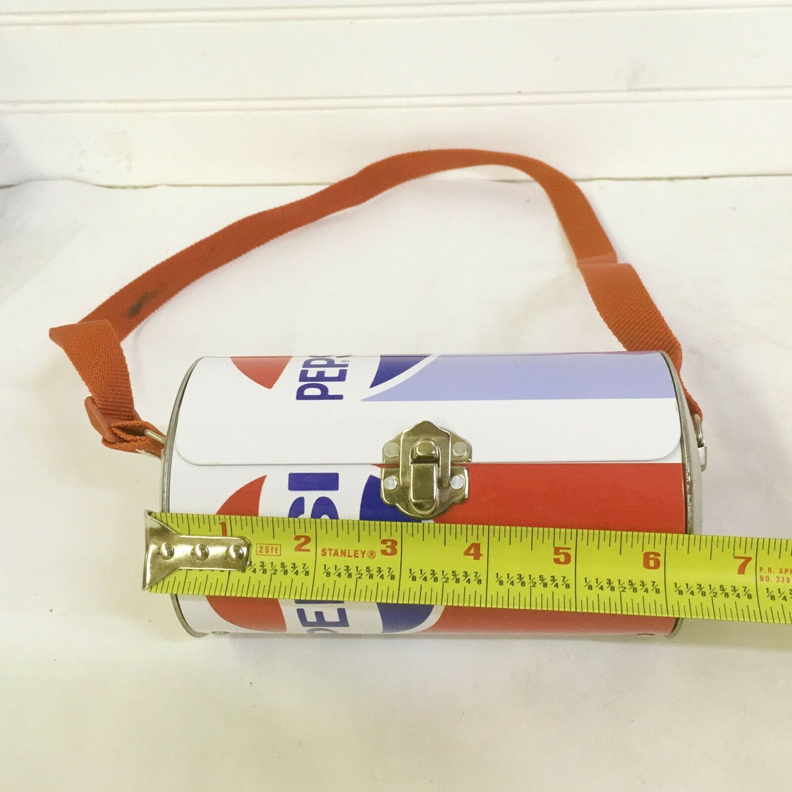Retro Metal PEPSI COLA Soda Pop Can Purse LUNCHBOX Bag Case Vtg Ad Free ...