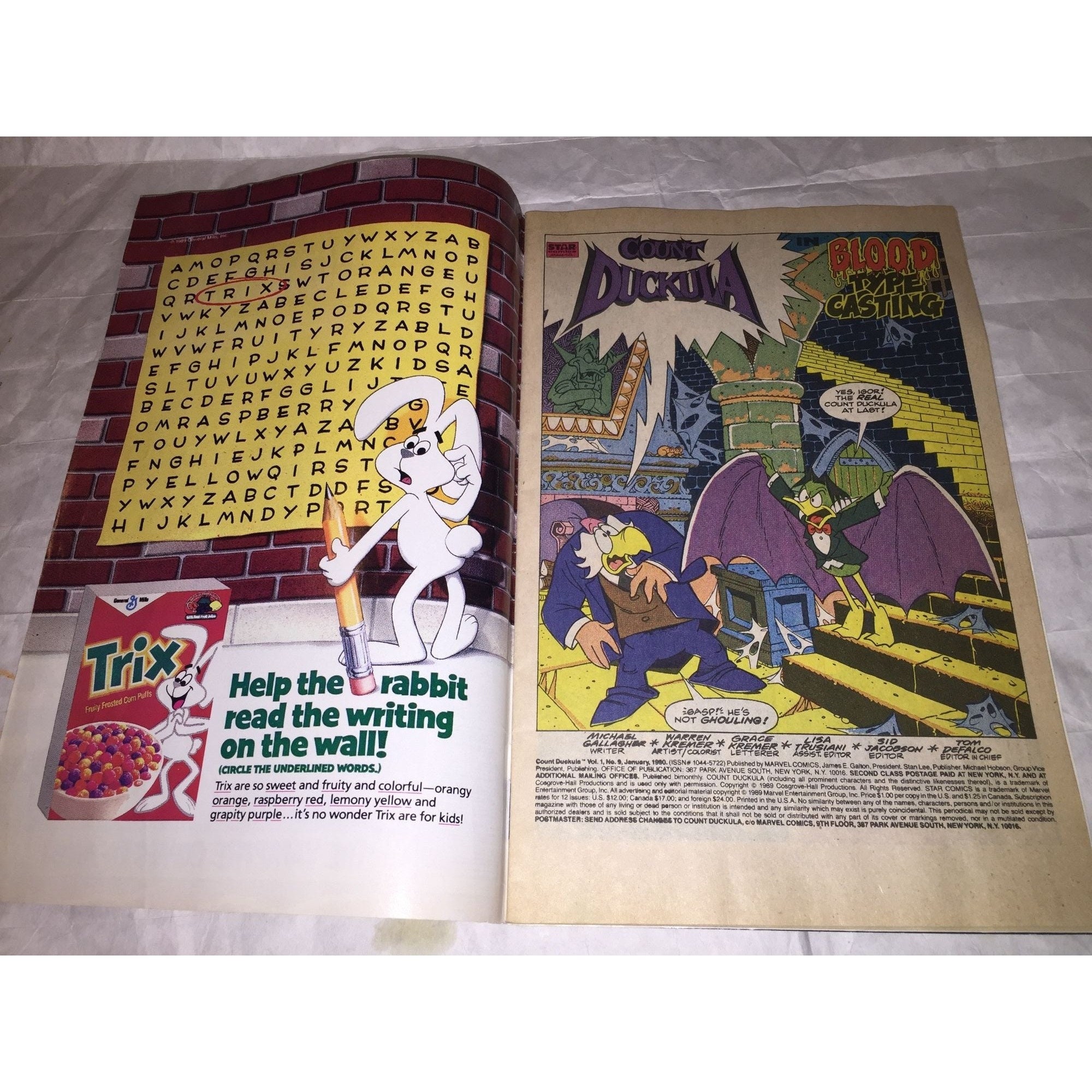 Marvel Comics Count Duckula 9 Vintage Comic Book - Etsy