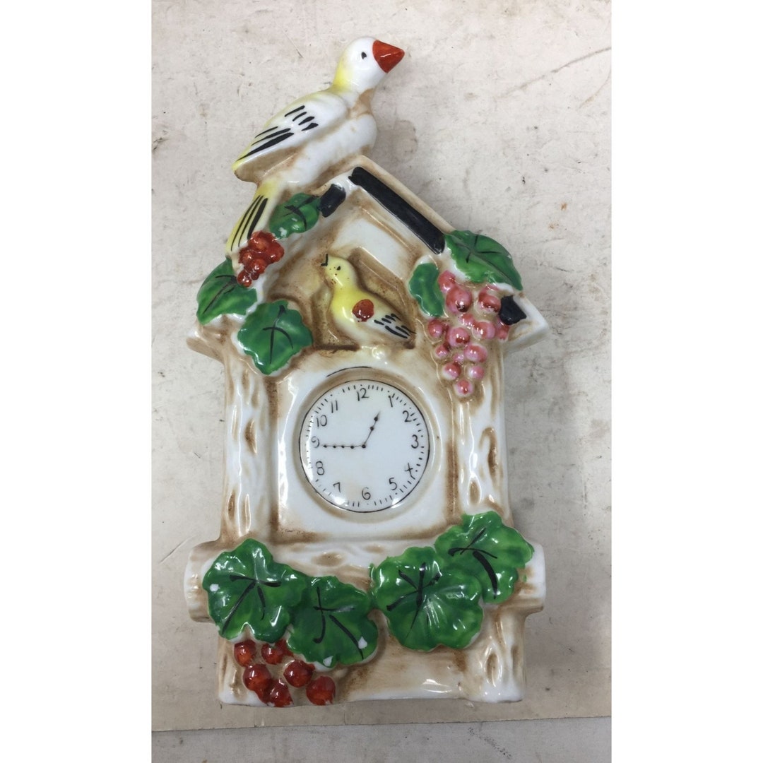Vintage Hand Painted Cuckoo Clock Wall Vase Pocket Planter - Etsy