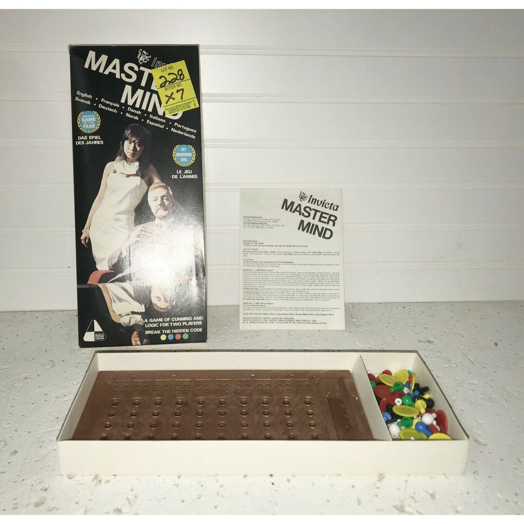 Vintage Original MASTER MIND Board Game Invicta Made in England - Etsy