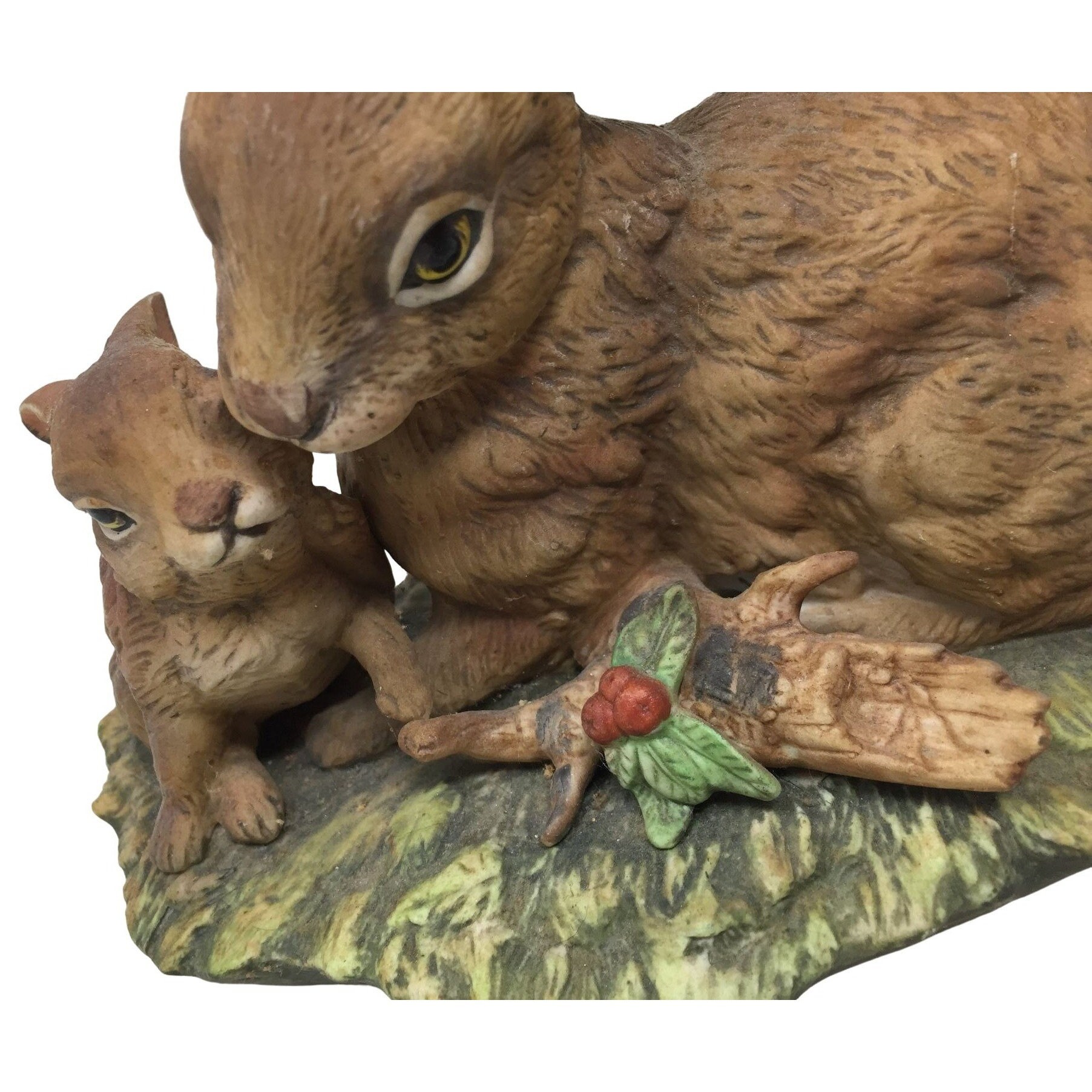 Vintage Rabbit With Baby Bunny Figurine Masterpiece Porcelain ...