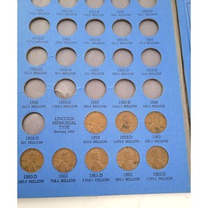 Coin Books One a Year Cent Collection 1909 to Date & Lincoln Cent ...