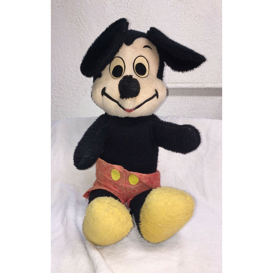 Vtg Disney MICKEY MOUSE PLUSH Toy With Felt Pants and String Tail Free ...