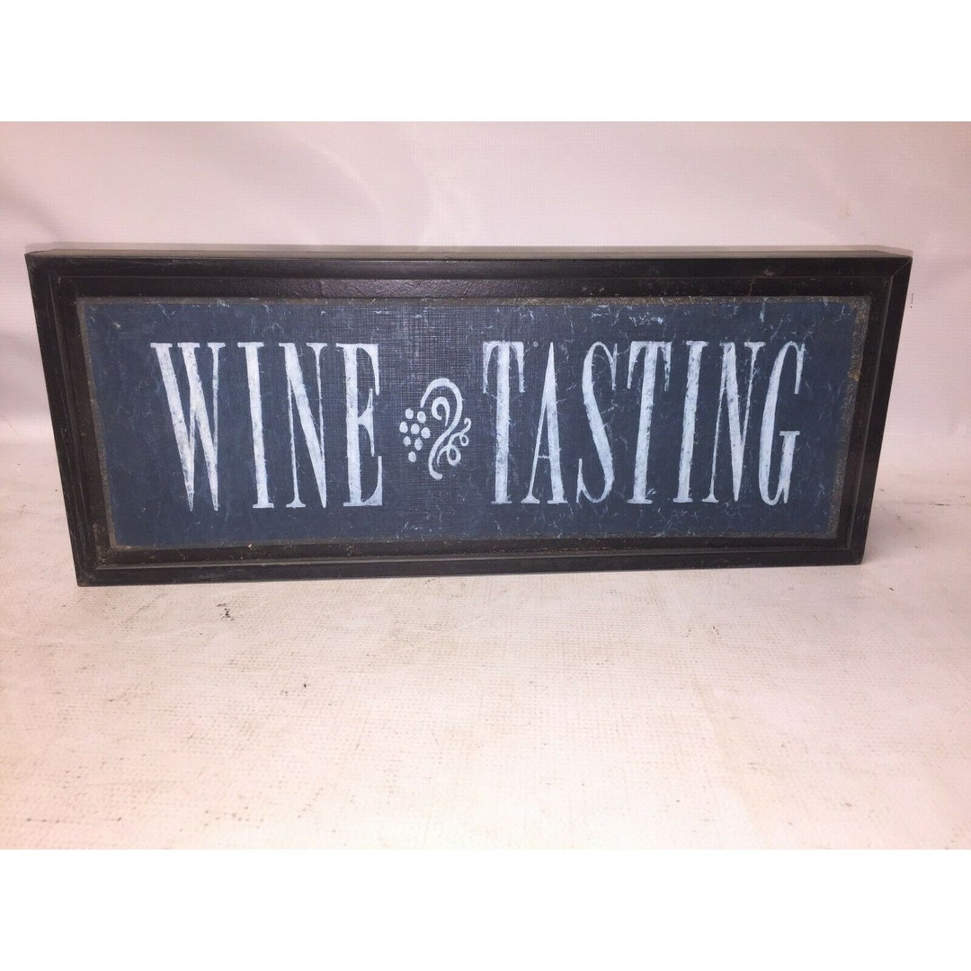 WINE TASTING Framed Wooden SIGN hang or Sit Decor 19x7.5x2.5 - Etsy