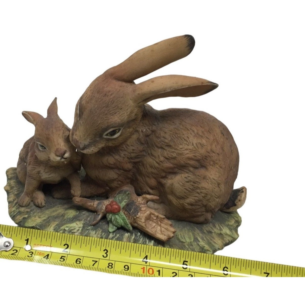 Vintage Rabbit With Baby Bunny Figurine Masterpiece Porcelain ...