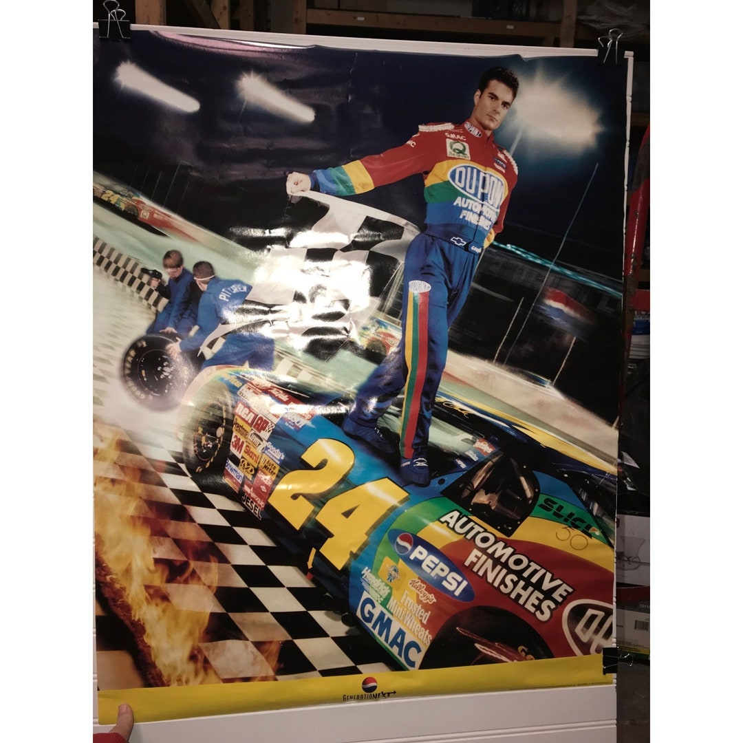 Original Vintage Jeff Gordon Nascar Poster Racing Memorabilia / Vintage ...