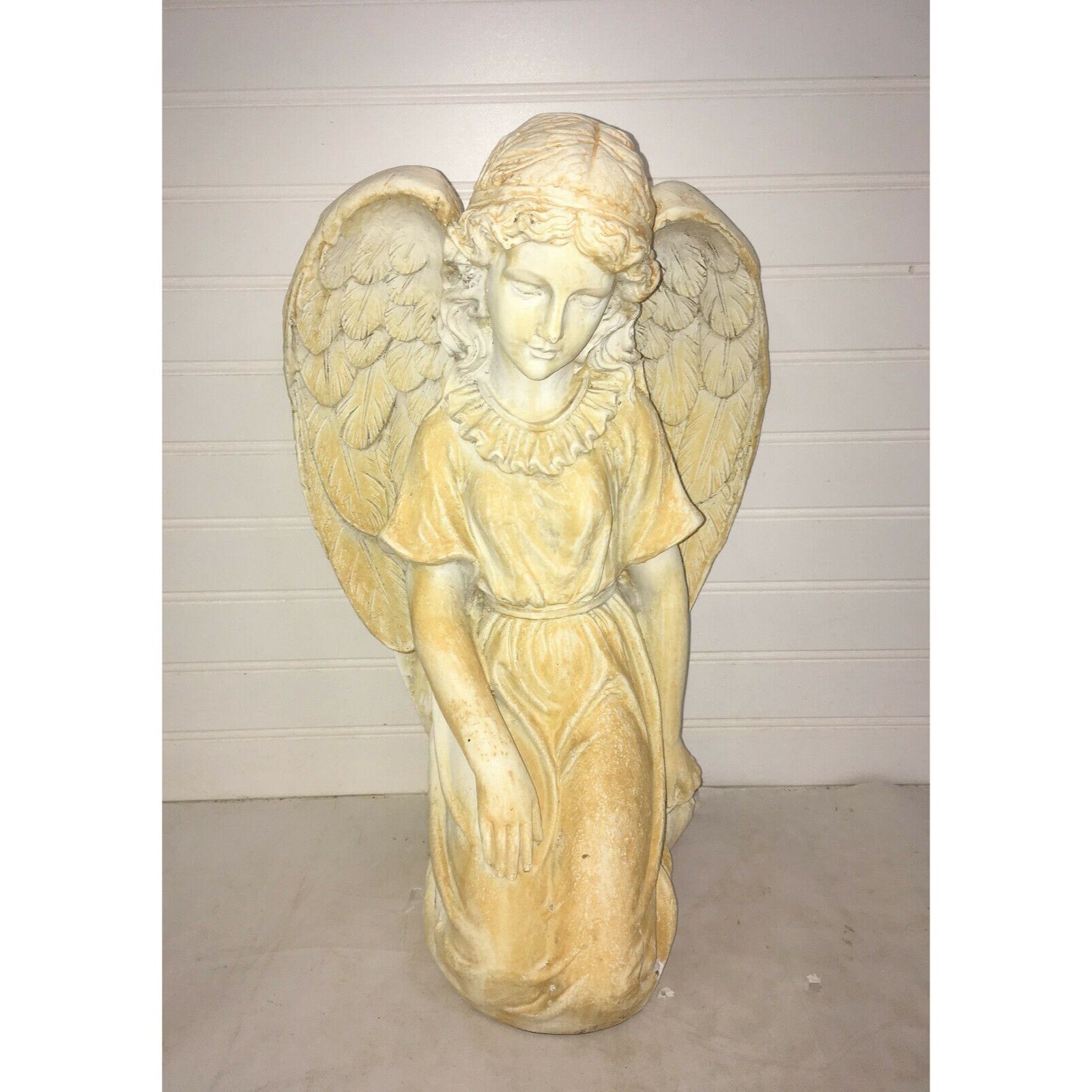 KNEELING ANGEL Statue Sweet Lovely Face Garden STATUE - Etsy