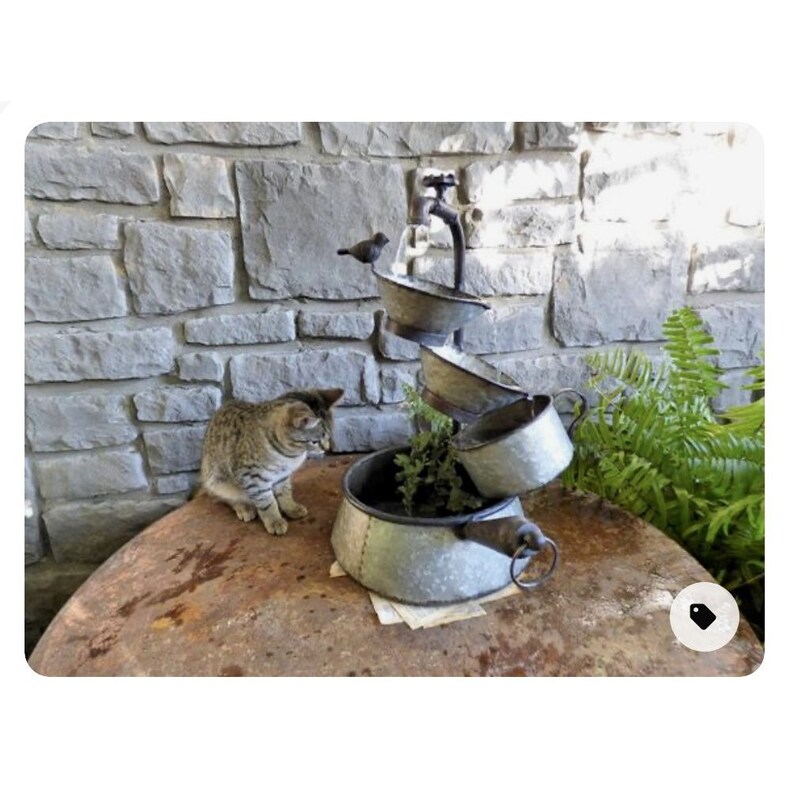 NEW Vintage Market & Designs Decorative Pots and Pans Fountain FREE ...