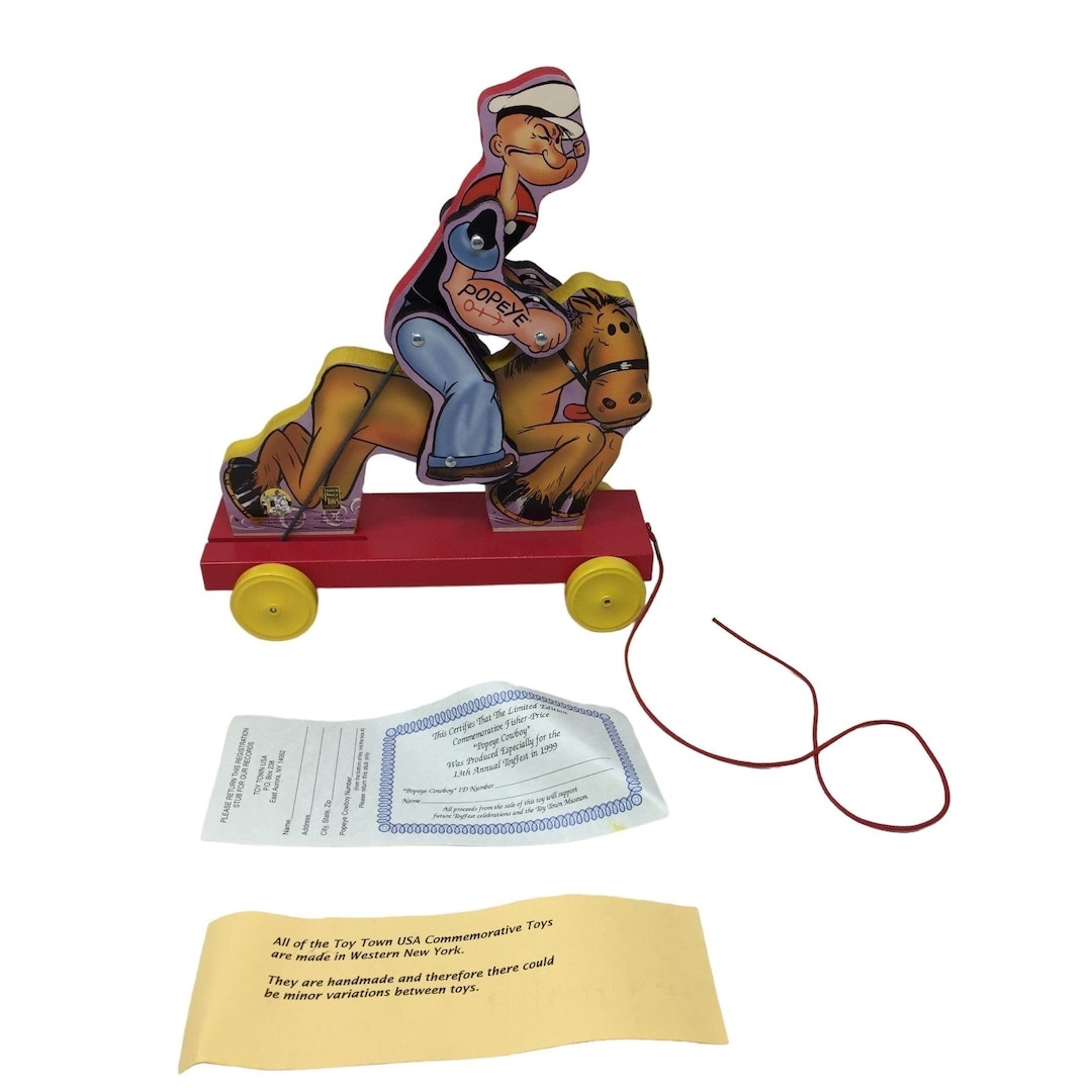 Fisher-price Toys Inc POPEYE COWBOY No. 990705 1999 Replica of 1937 Toy ...