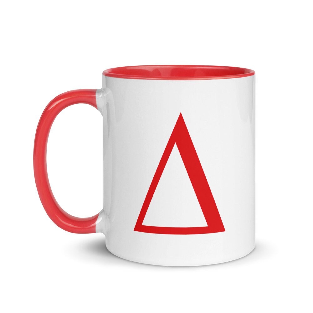 Home & Living DELTA mug red & white sorority coffee mug greek letter ...