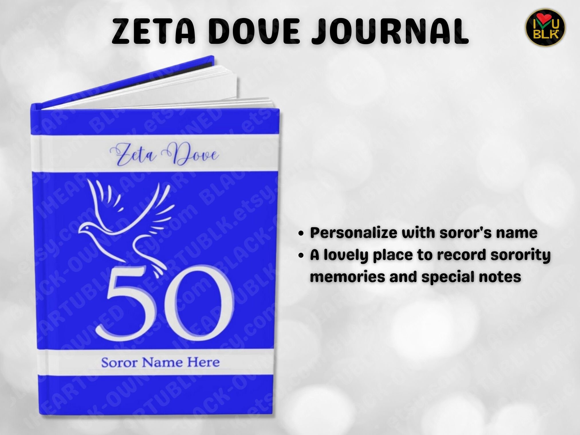 Personalized Zeta Phi Beta Journal Zeta Dove Notebook Zphib Book ZPB Journal Zeta Sorority ...