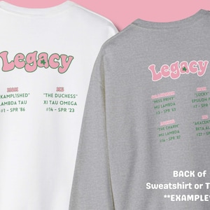 Custom Sorority Legacy Shirts | Family Gifts for Sorors | D9 Mother ...