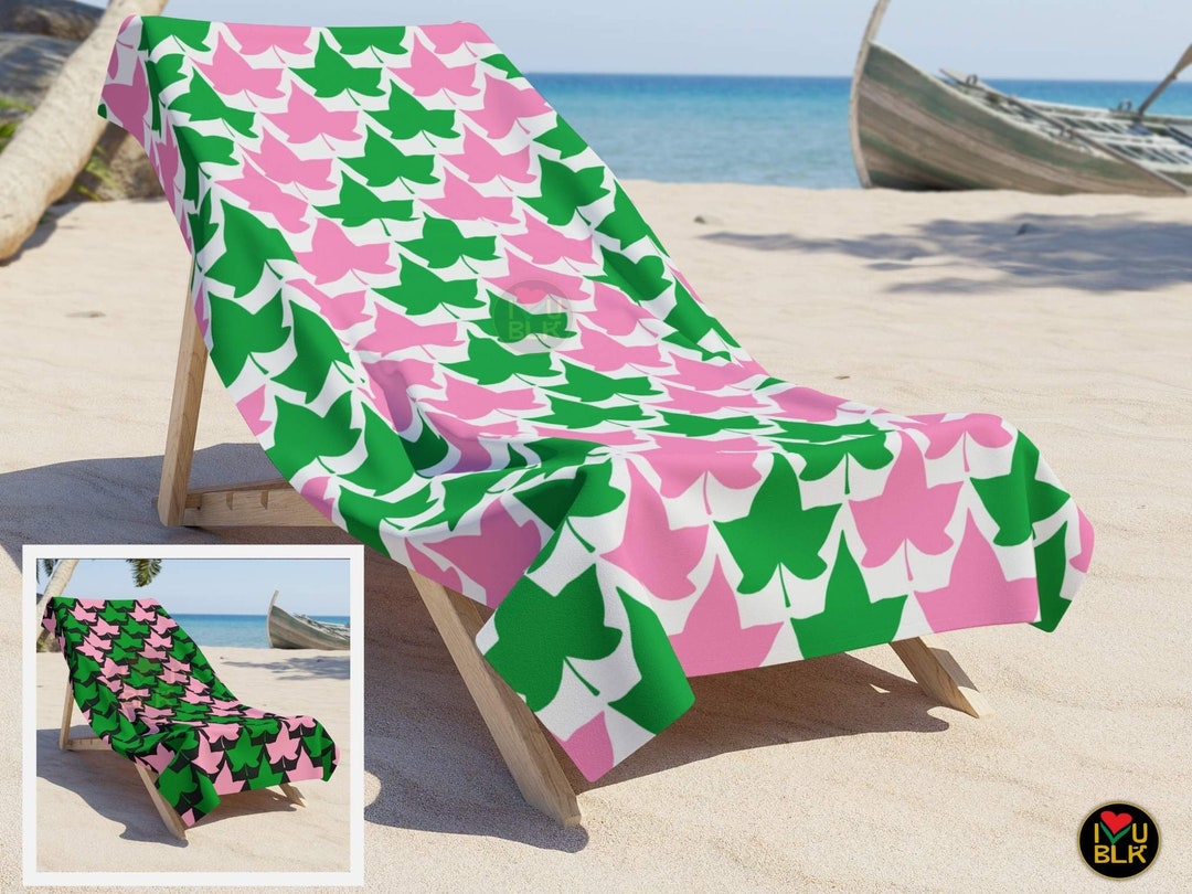 AKA Beach Towel Alpha Kappa Alpha Towel Sorority Large Towel Sorority ...