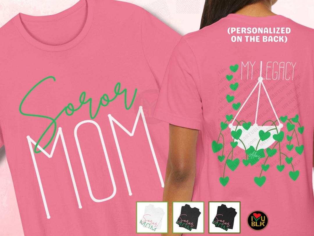 Soror Mom Shirt | Sorority Mother T-shirt | D9 Greek Legacy Pride Green ...