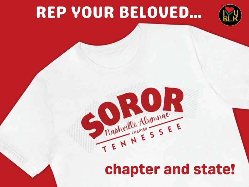 Soror Shirt | Red & White Sorority Shirt | Sorority Chapter Tee ...