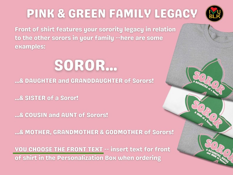 Custom Sorority Legacy Shirts | Family Gifts for Sorors | D9 Mother ...