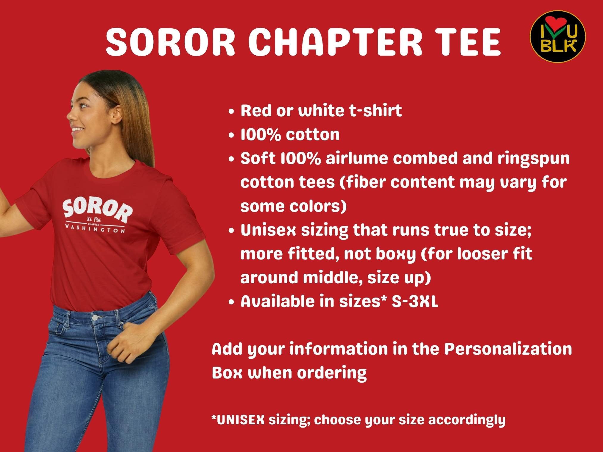 Soror Shirt | Red & White Sorority Shirt | Sorority Chapter Tee ...