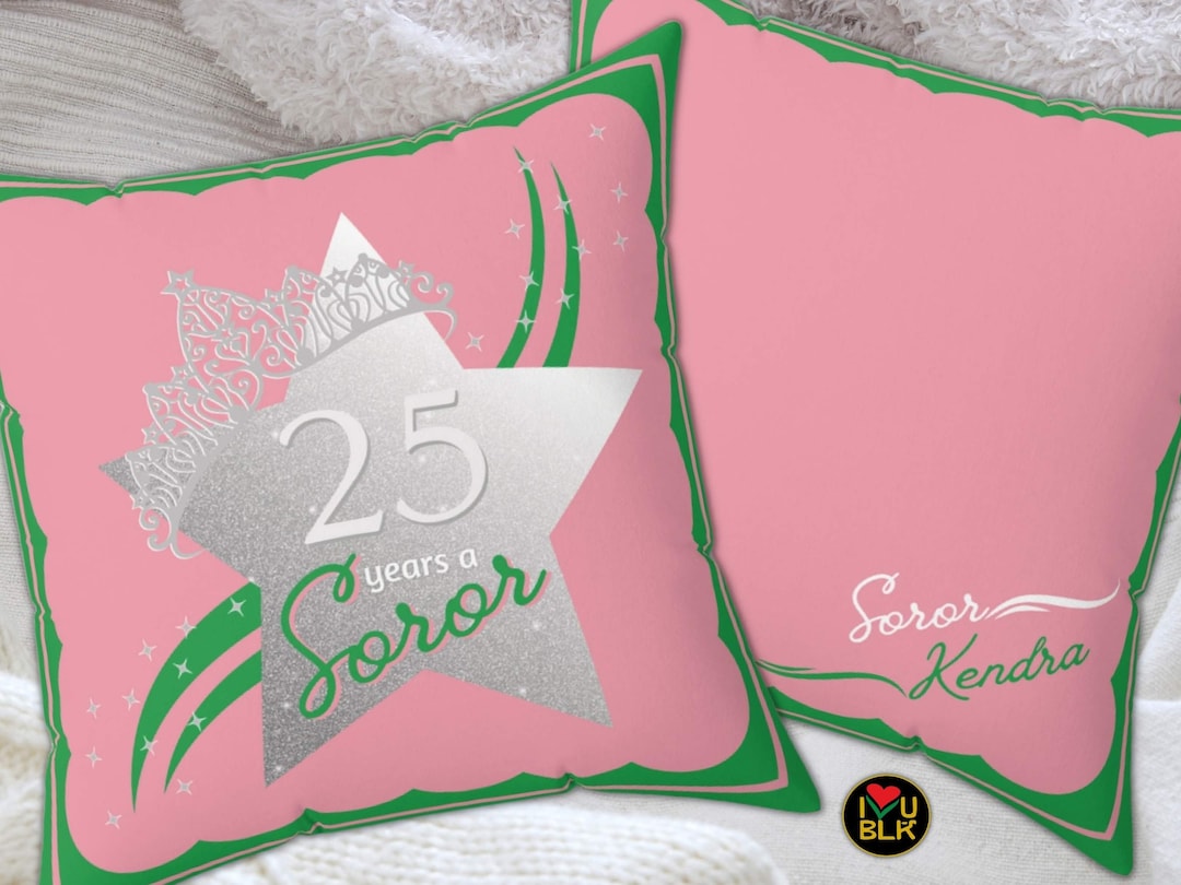 AKA Decorative Throw Pillow 25 Years an AKA Soror Pillow AKA Sorority ...
