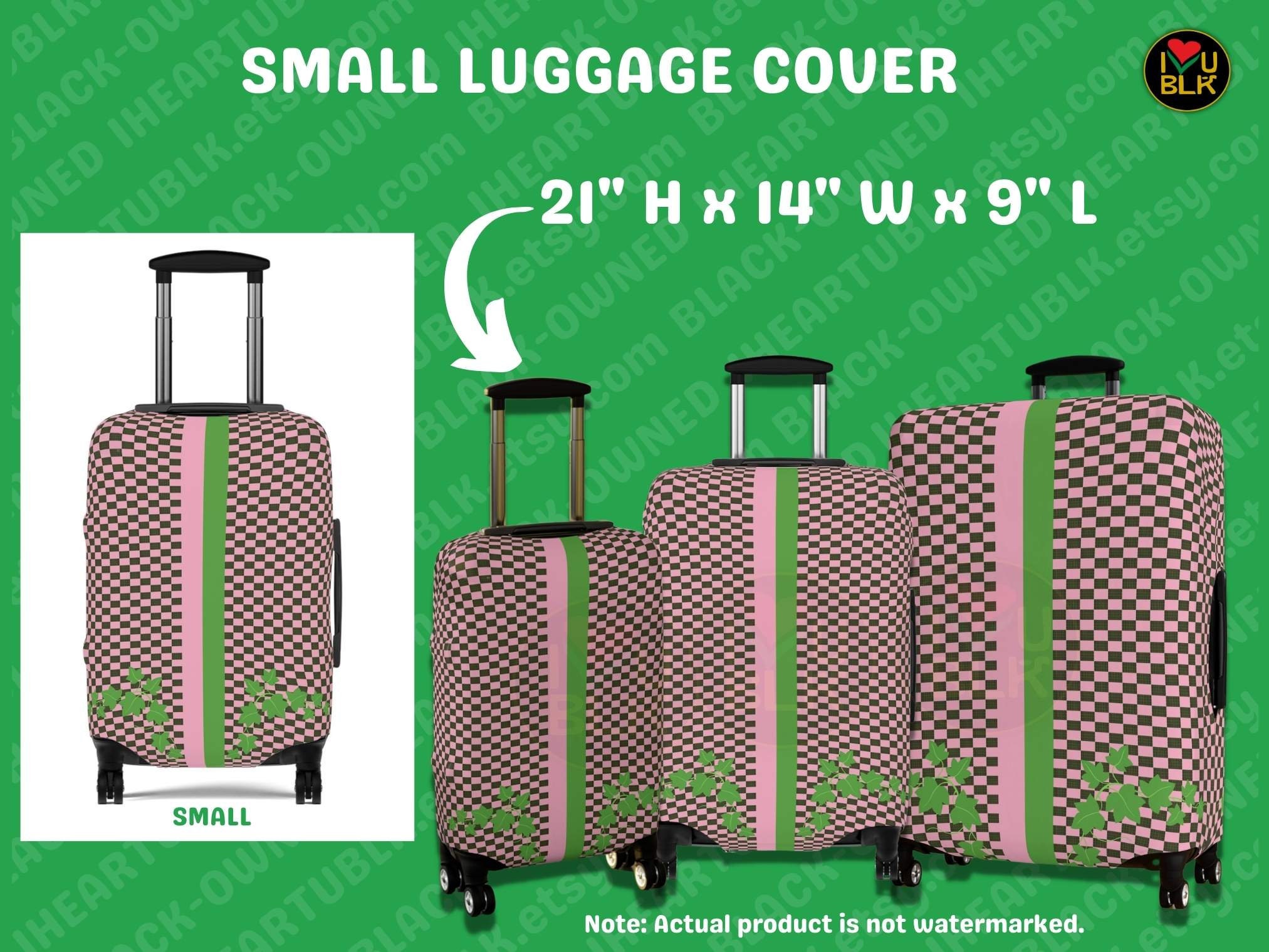 Pink Luggage Cover | Green Suitcase Cover | Sorority Gifts for Women ...