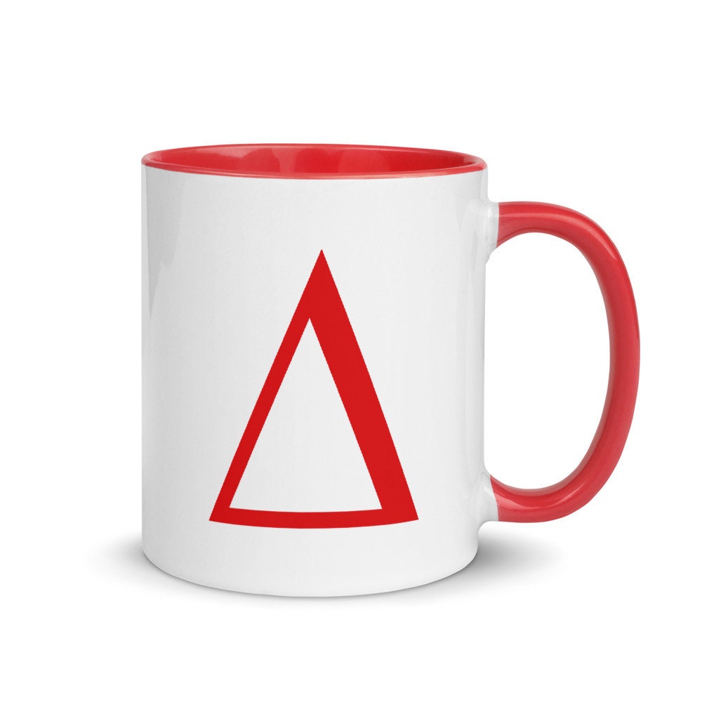 Home & Living DELTA mug red & white sorority coffee mug greek letter ...