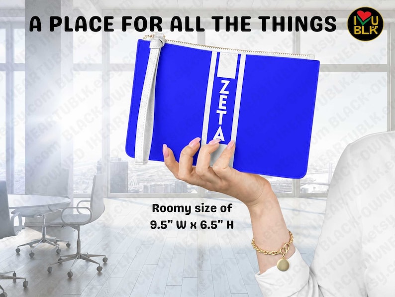 Zeta Handbag Zphib Wristlet Clutch Bag Zeta Phi Beta Sorority Gifts ...