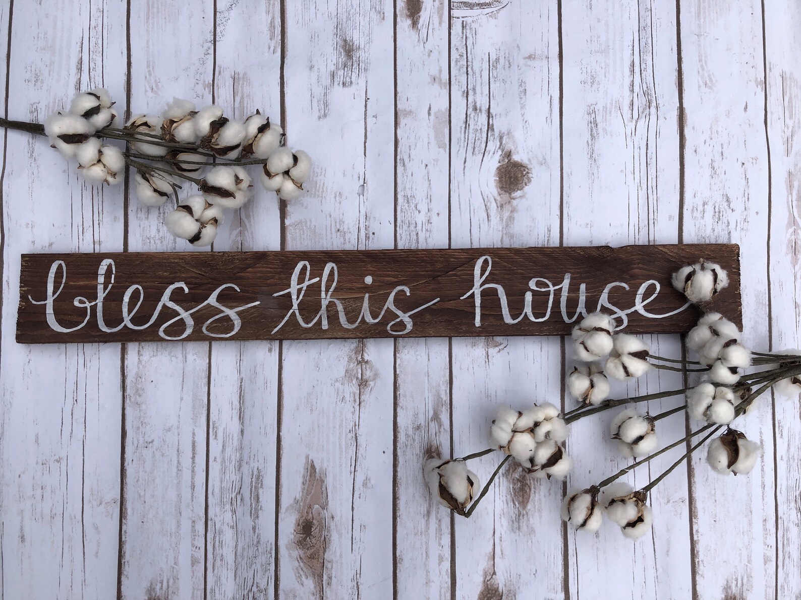 Bless This House Sign Small Rustic Reclaimed Wood Hand Painted - Etsy