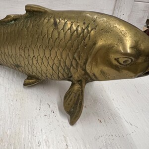 Vintage Brass Koi Fish Figurine Statue Sculpture Mid Century MCM Brass ...