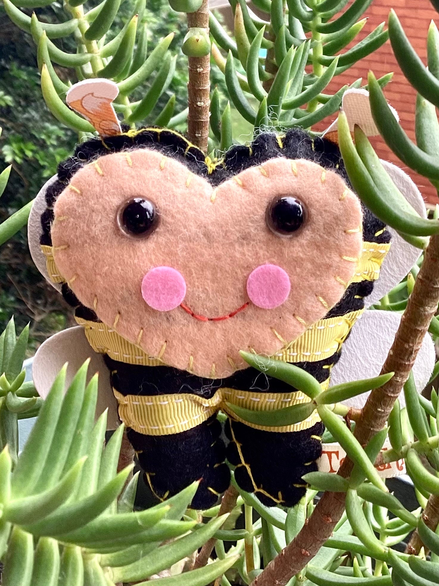 Bumblebee Tooth Fairy Pillow, Hand Embroidered and Personalised in ...