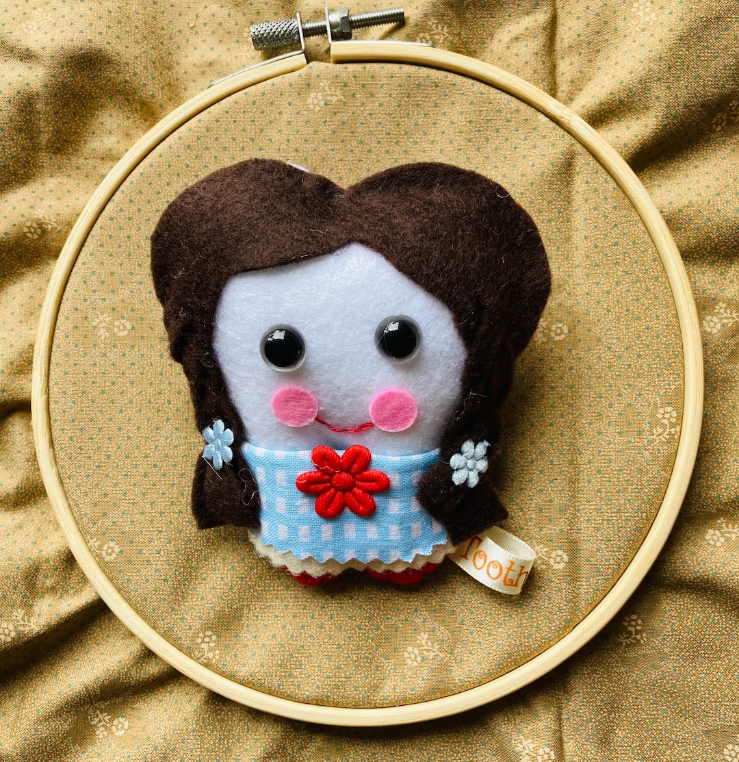 Dorothy / Wizard of Oz Inspired Tooth Fairy Pillow, Hand Embroidered ...