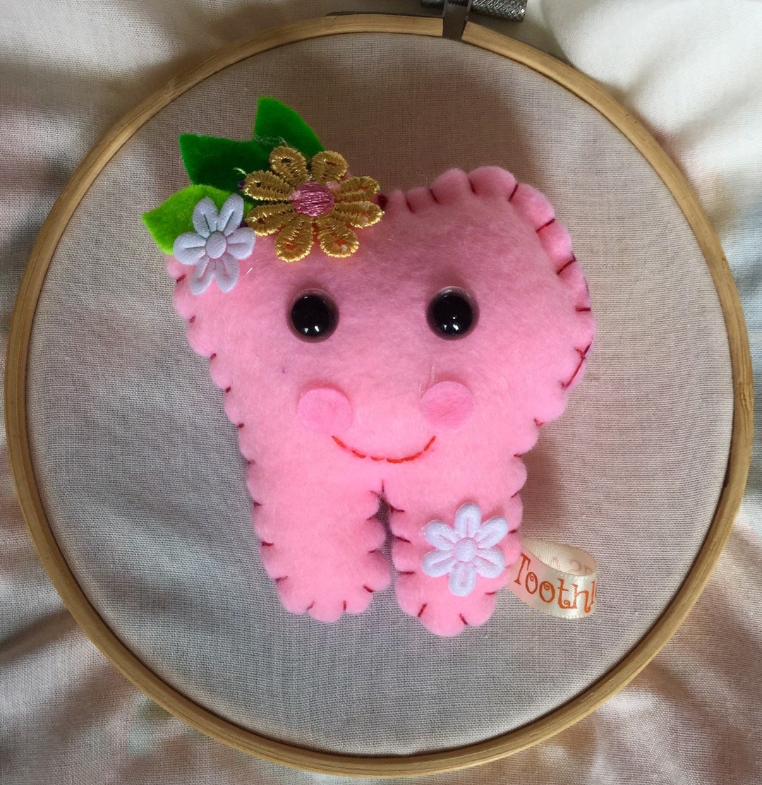 Flower Girl Pink Personalised Tooth Fairy Pillow, Flower Tooth Fairy ...