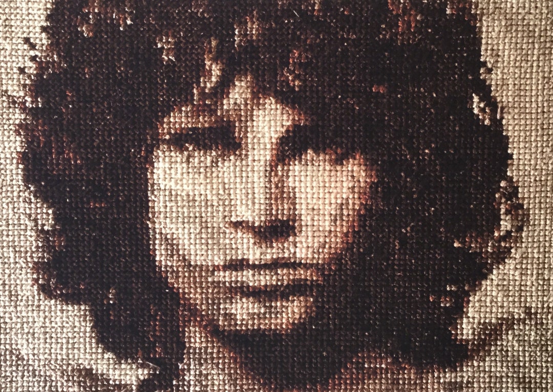 Jim Morrison, the Doors, Hand Embroidered Portrait Print - Etsy