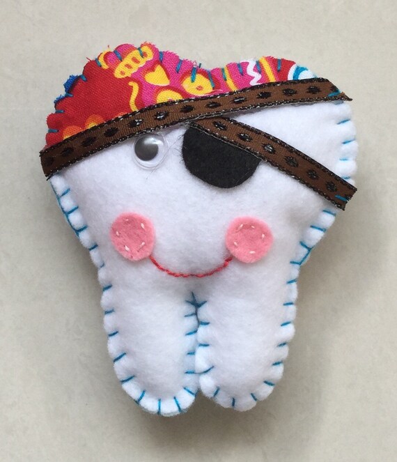 Tooth fairy pillows felt pirate tooth fairy pillows Pirate | Etsy