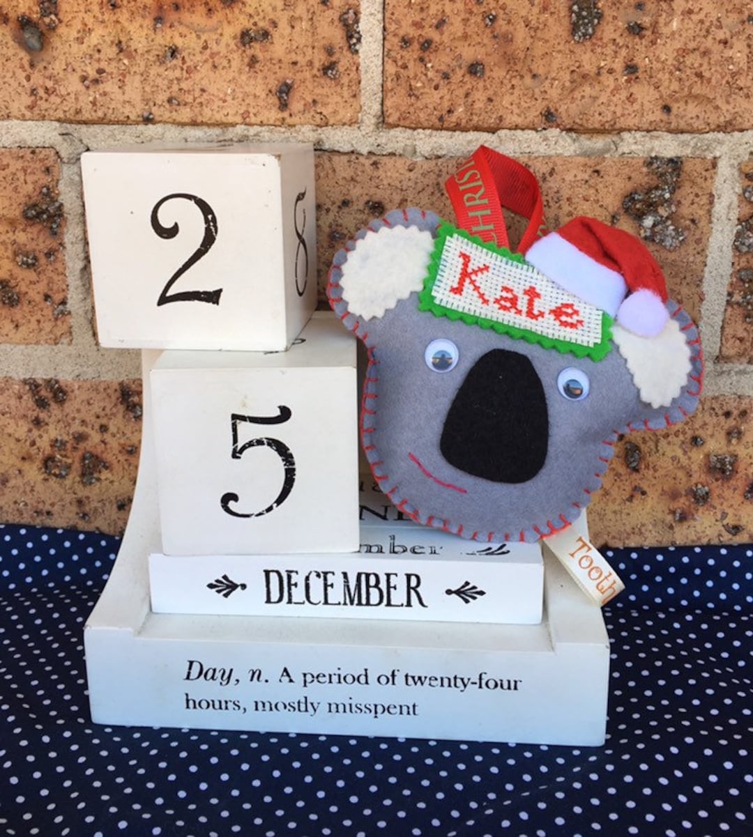 Personalised Christmas Koala Bear Decoration Personalised Koala ...