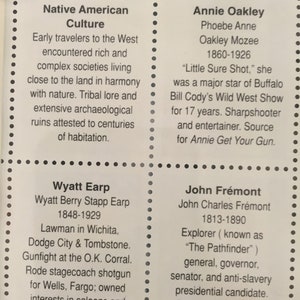 Stamp Sheet "legends of THE West" Framed and Matted, Reverse View, Mint ...