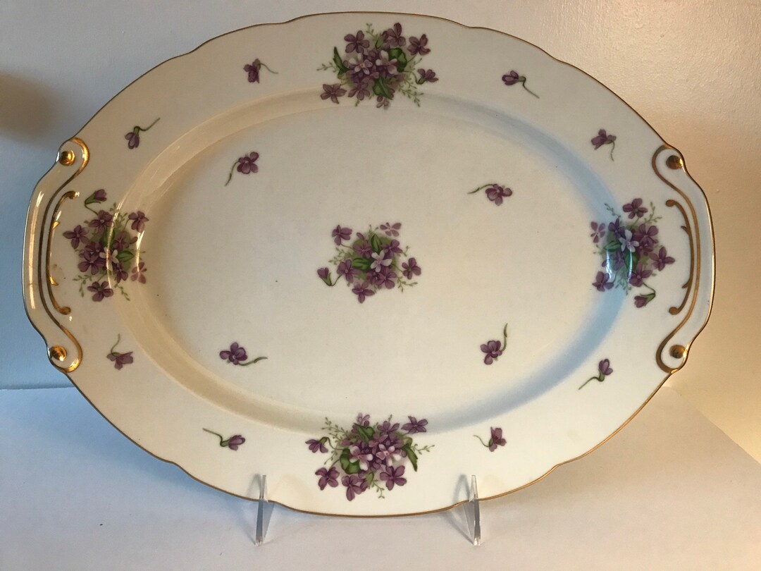 Rossetti Spring Violets Japan 16 1/2" Platter Hand Painted - Etsy