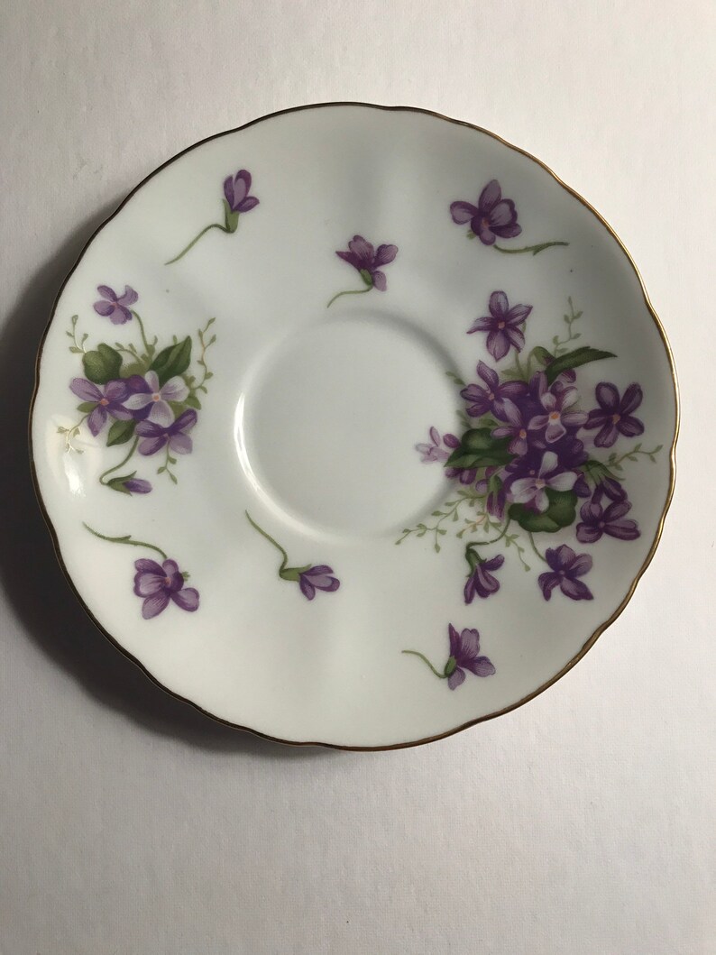 Rossetti Spring Violets Occupied Japan Footed Cup & Saucer 1945-1952 ...