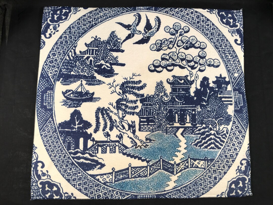 Blue Willow Wall Hanging Rug Mat 18" X 16.5" Great Wall Decor - Etsy