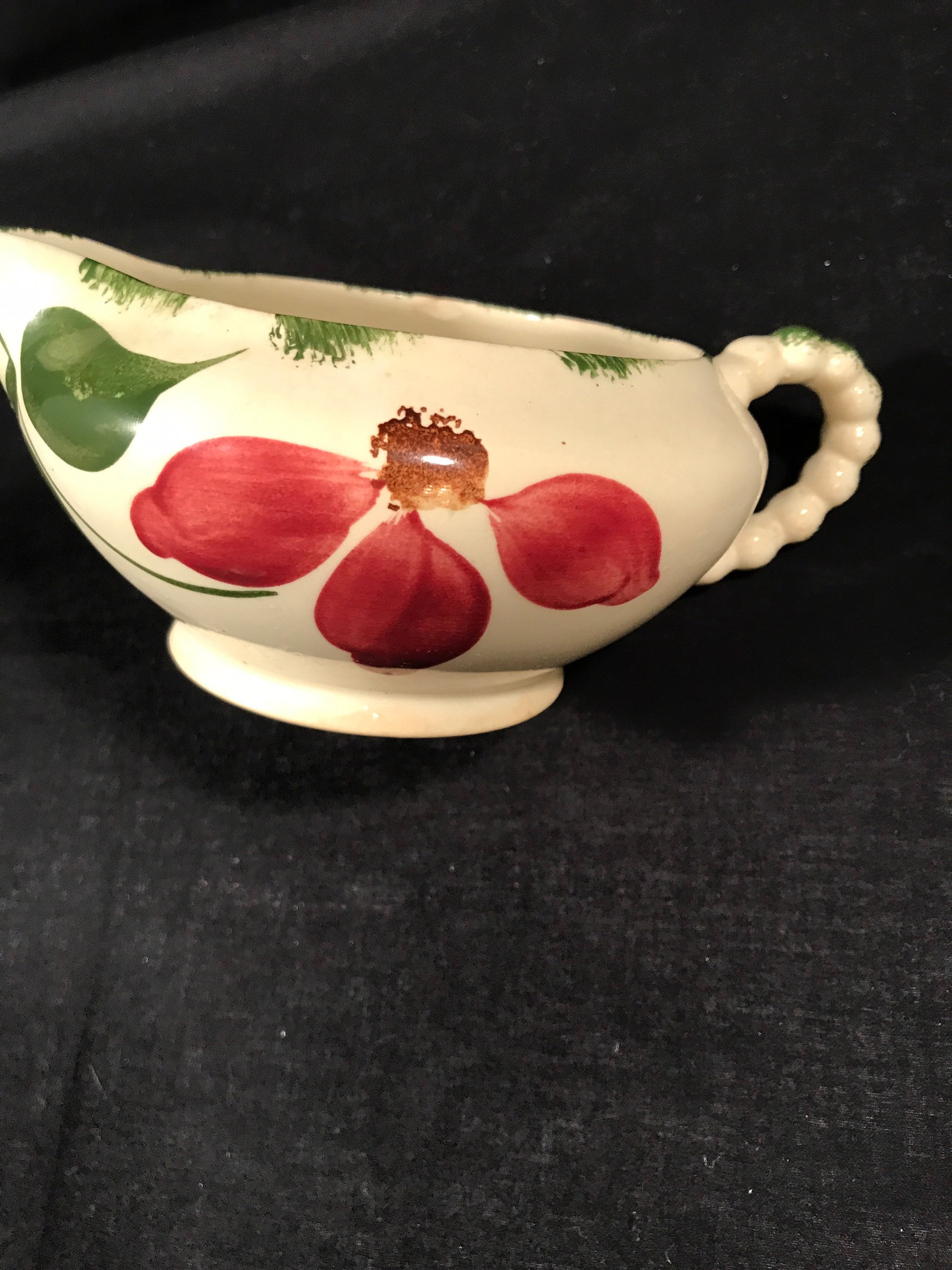 Blue Ridge Pottery Poinsettia Pattern Gravy Boat - Etsy