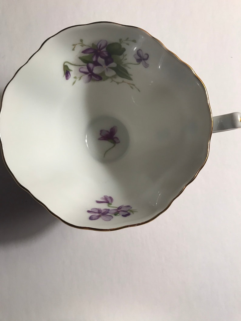 Rossetti Spring Violets Occupied Japan Footed Cup & Saucer 1945-1952 ...