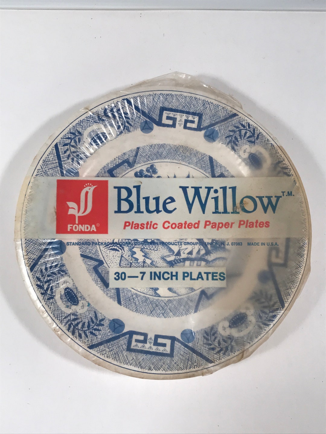 Vintage Blue Willow Set of 30 Fonda 7'' Cake Paper Plates 1960's ...