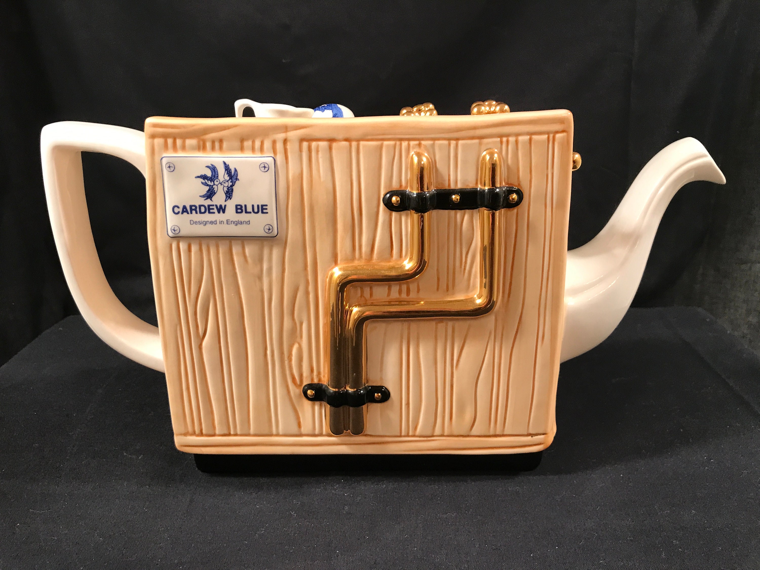 Vintage Paul Cardew BLUE WILLOW Kitchen Wash Basin Large TEAPOT New Ex ...