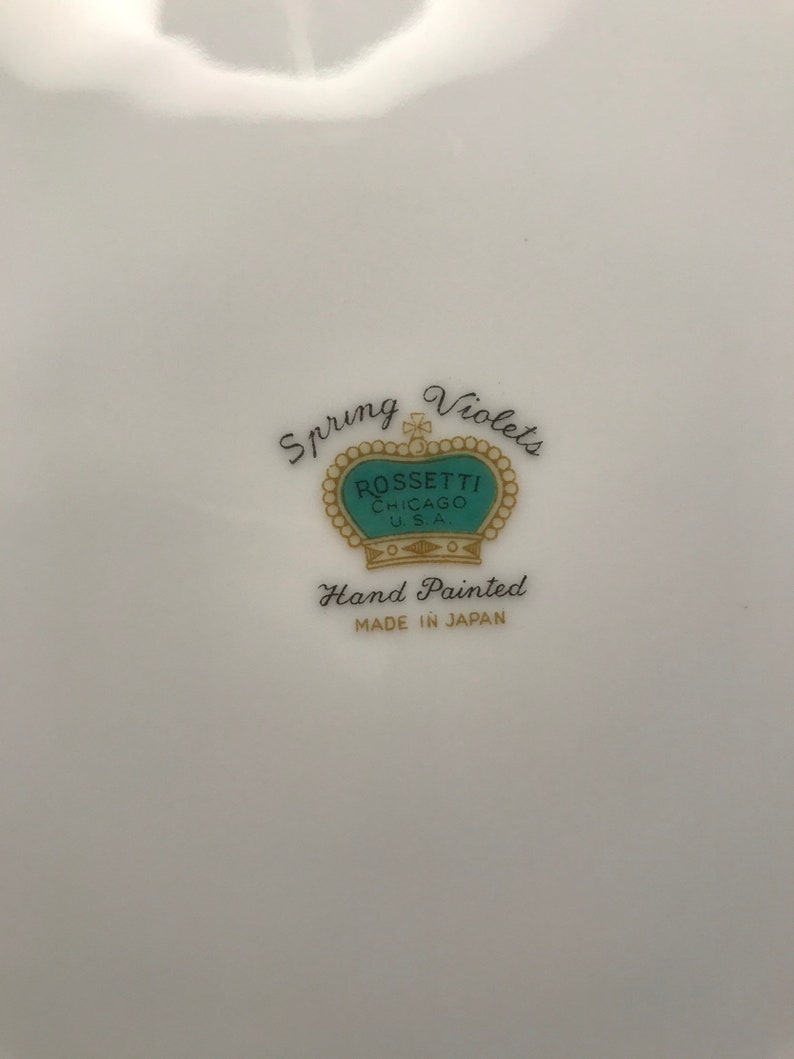 Rossetti Spring Violets Japan 16 1/2" Platter Hand Painted - Etsy