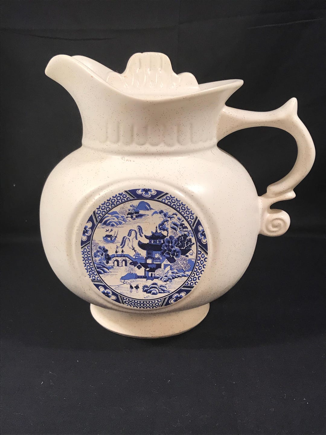 Vintage Blue Willow Mccoy Pitcher Cookie Jar #202 W/lid Exc. Cond! - Etsy