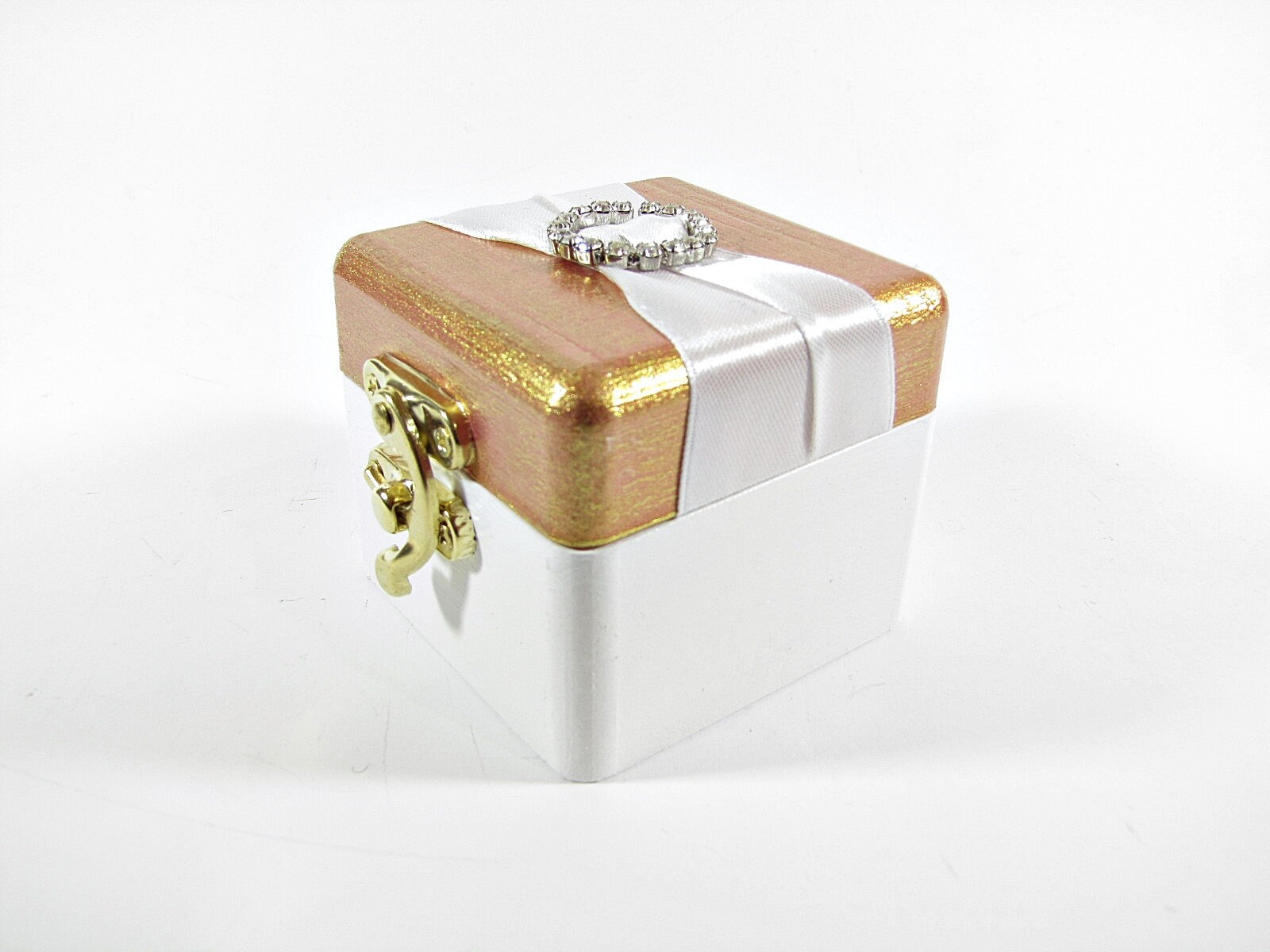 Rose Gold Ring Box Proposal ring box Rose gold and White | Etsy