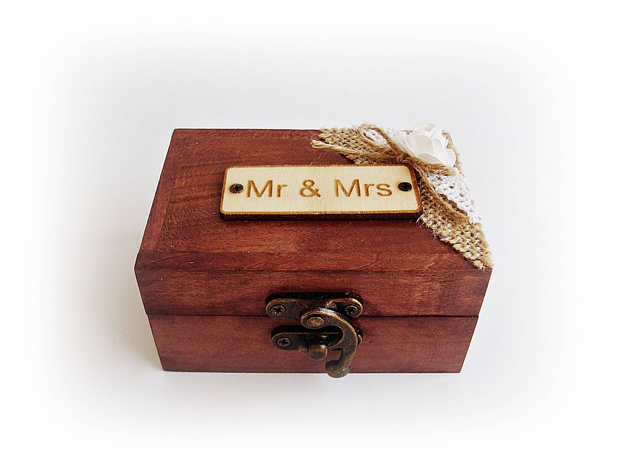 Wooden jewelry box Wedding rings box Ring Bearer Box Ring | Etsy