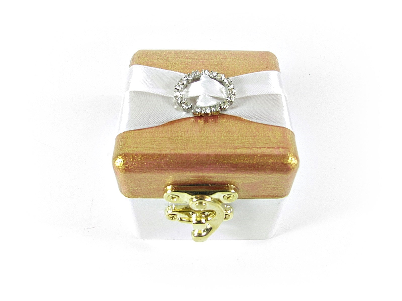 Rose Gold Ring Box Proposal ring box Rose gold and White | Etsy