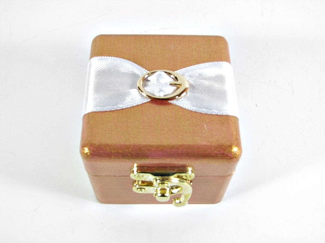 Rose Gold Ring Box Wedding, Rose Gold Box Engagement, Wooden Ring Box ...