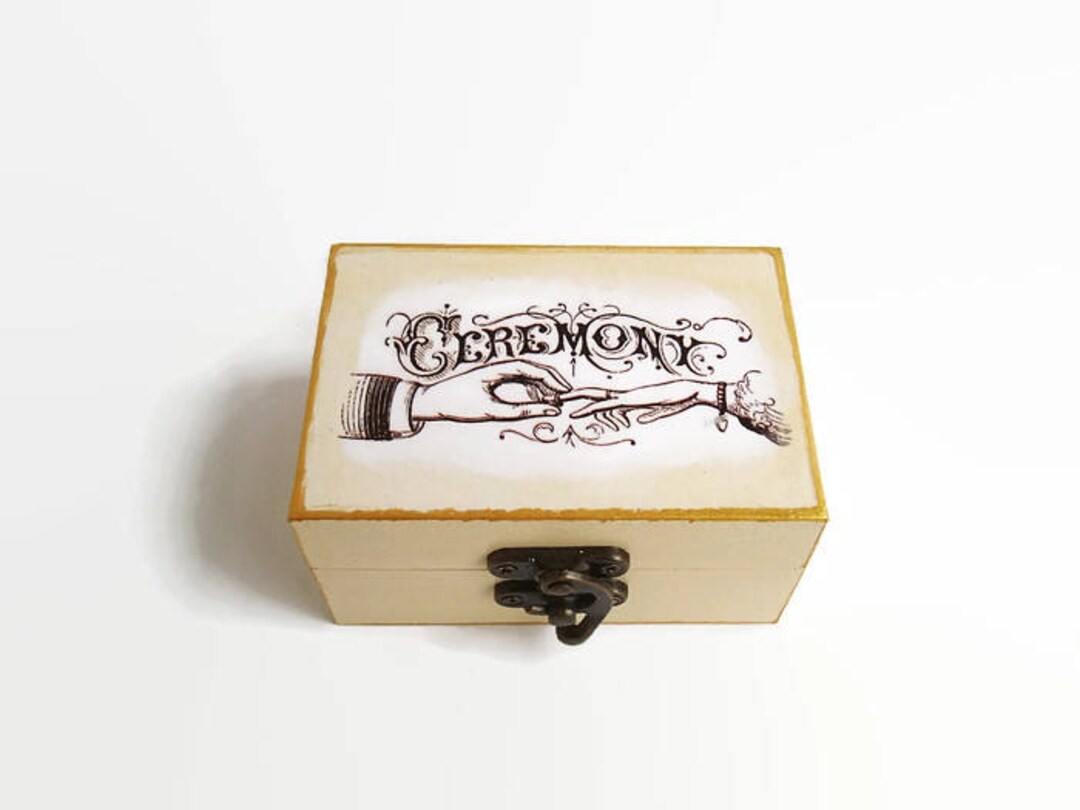 Cream Box, Wedding Ring Box, Marriage Proposal, Wooden Ring Box ...